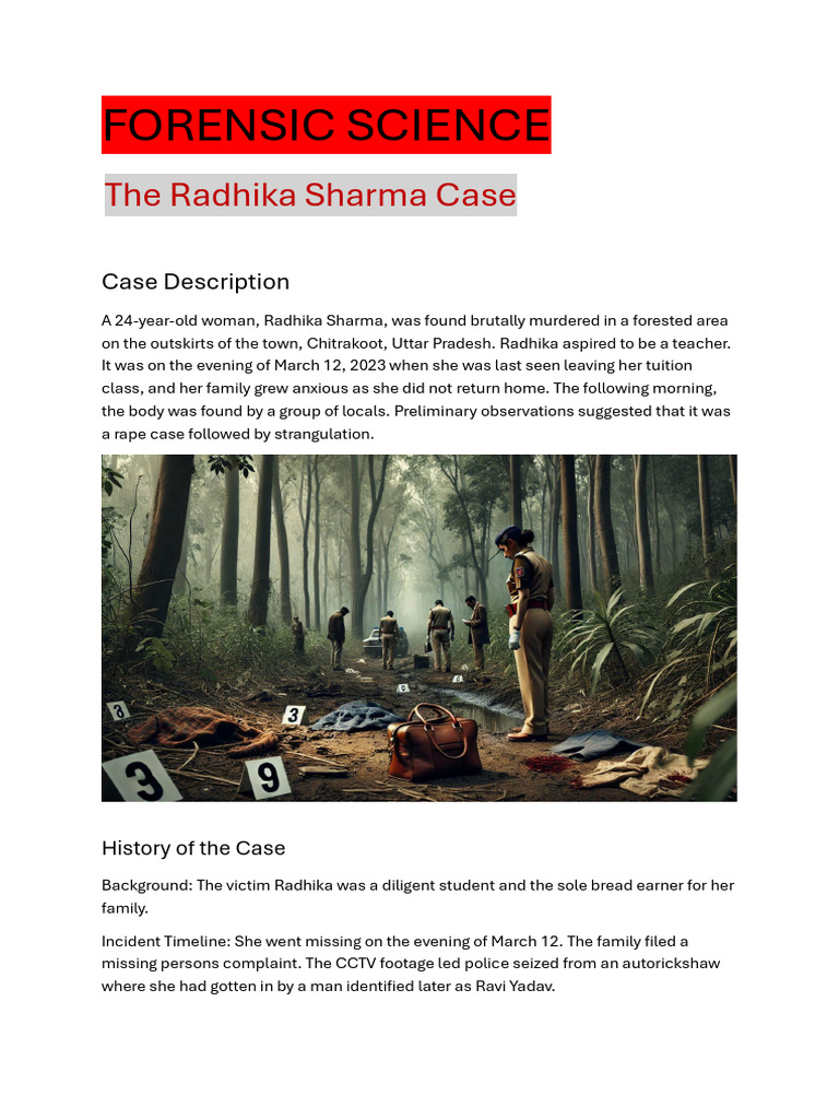 THE RADHIKA SHARMA CASE | PDF | Forensic Science | Witness