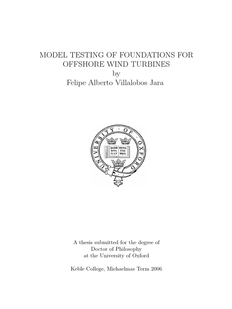 Model Testing of Foundations For Offshor | PDF | Wind Power | Offshore ...