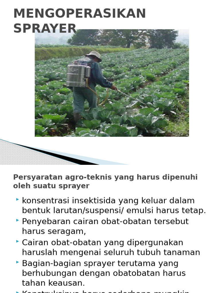 Mengoperasikan Sprayer | PDF | Griya & Taman | Kesehatan Holistik