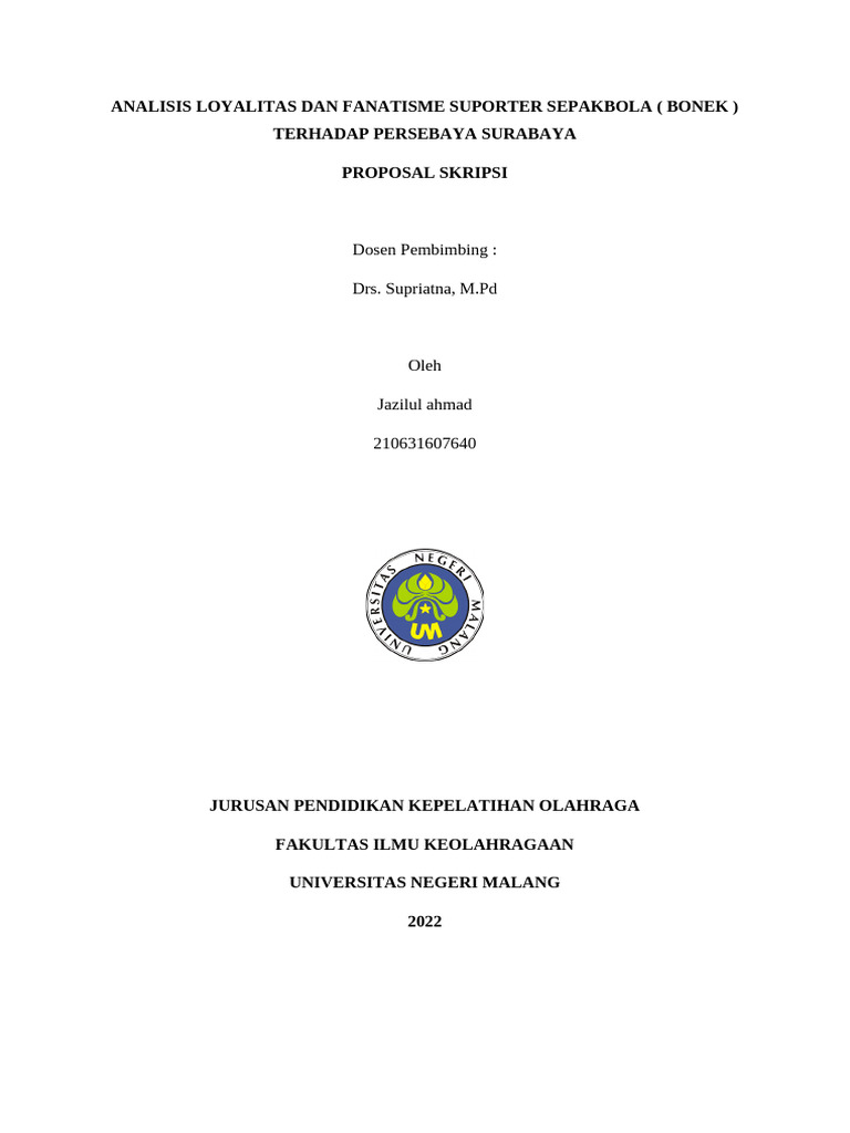 Fanatisme Suporter Bonek Persebaya | PDF