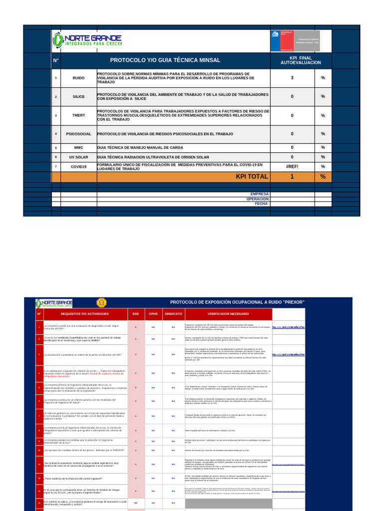 Diagostico Inicial Protocolos Minsal. Rev.00 | PDF | ruido | Business
