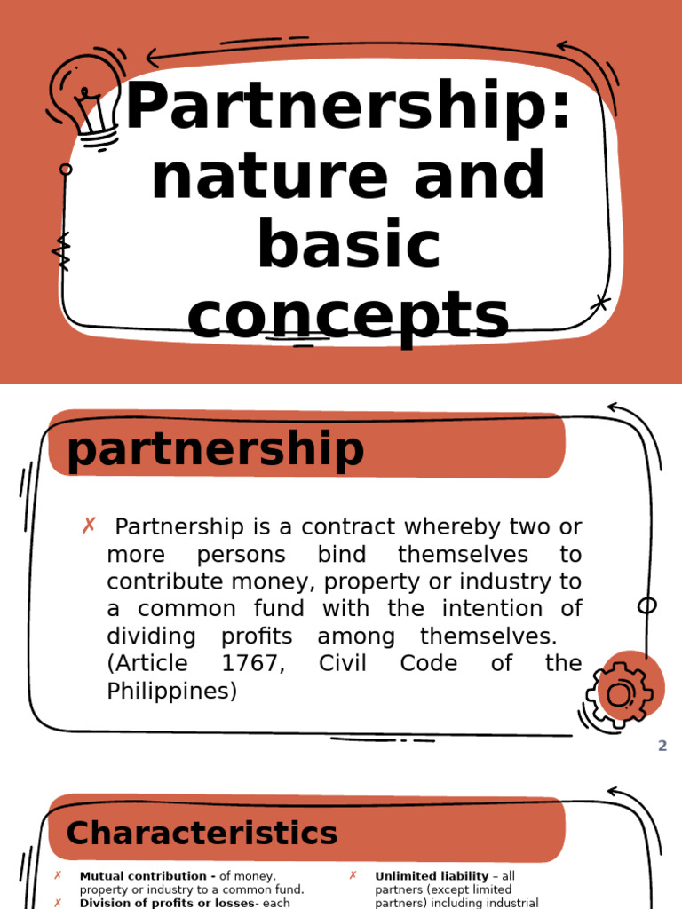 Partnership Basic Concepts | PDF | Partnership | Limited Partnership