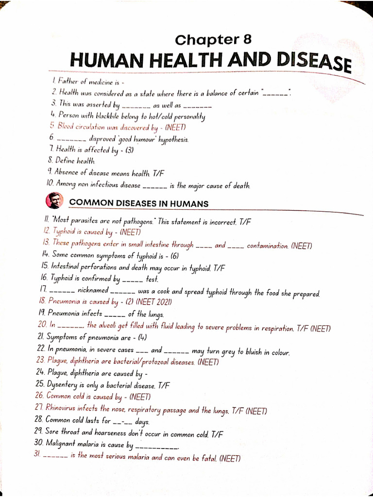 8 Human Health and Diseases | PDF