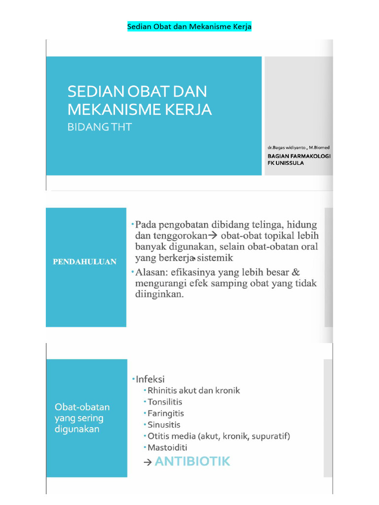 LBM 3 - Sedian Obat Dan Mekanisme Kerja | PDF