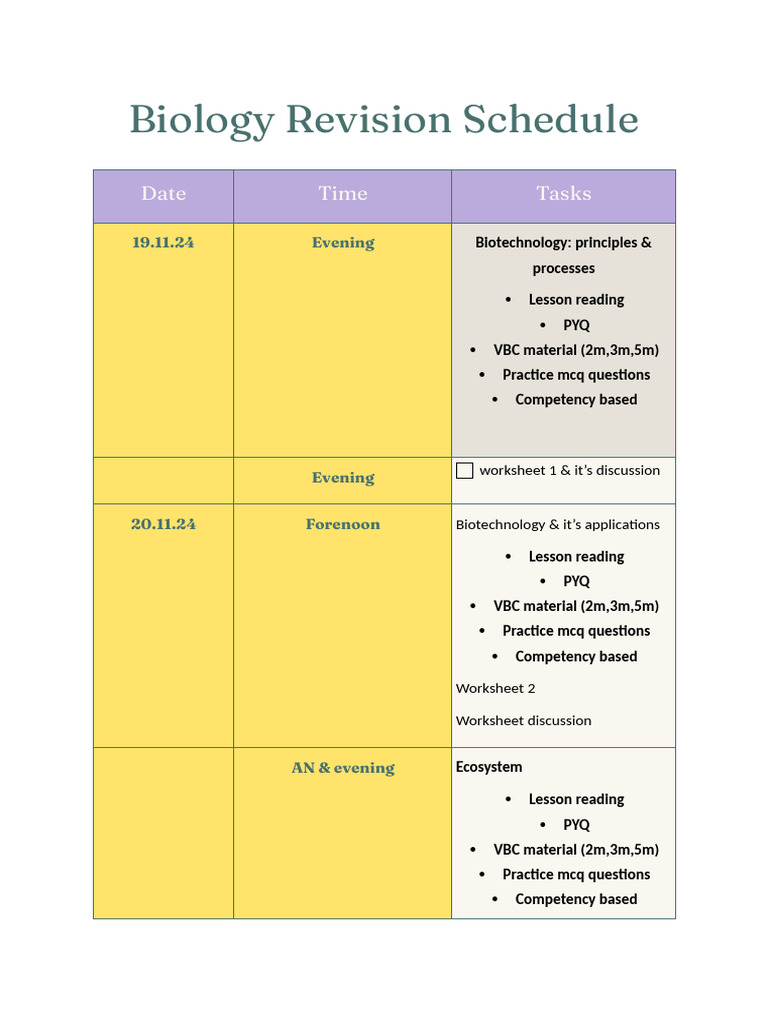 Schedule 3 | PDF | Multiple Choice
