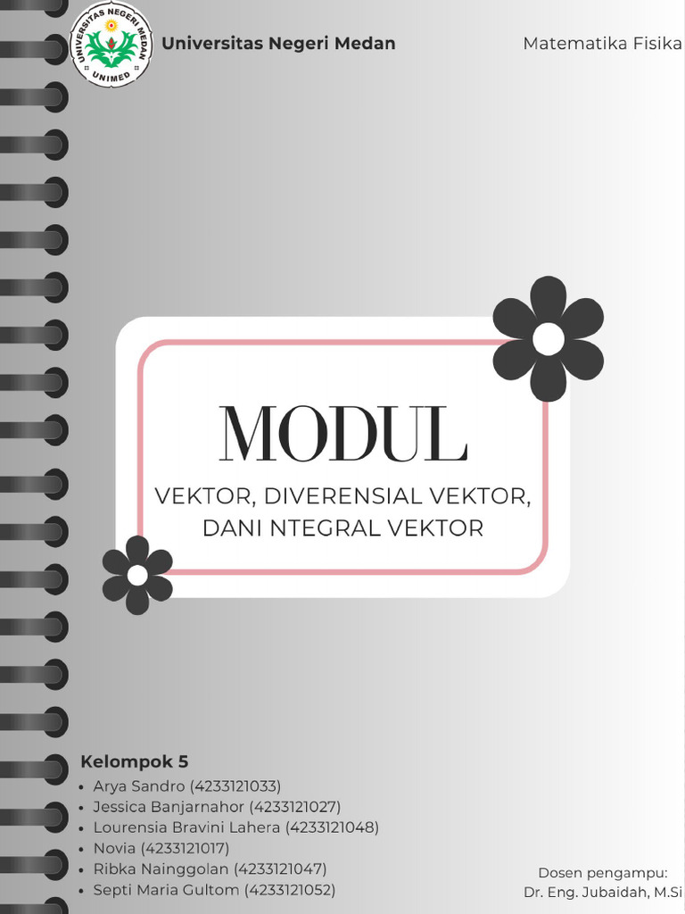 Kelompok 5 - Modul - Vektor, Diverensiasi Dan Integral Vektor - PSPF23C | PDF