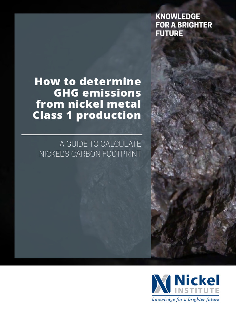 Calculate GHG Emissions for Nickel Production | PDF | Life Cycle ...