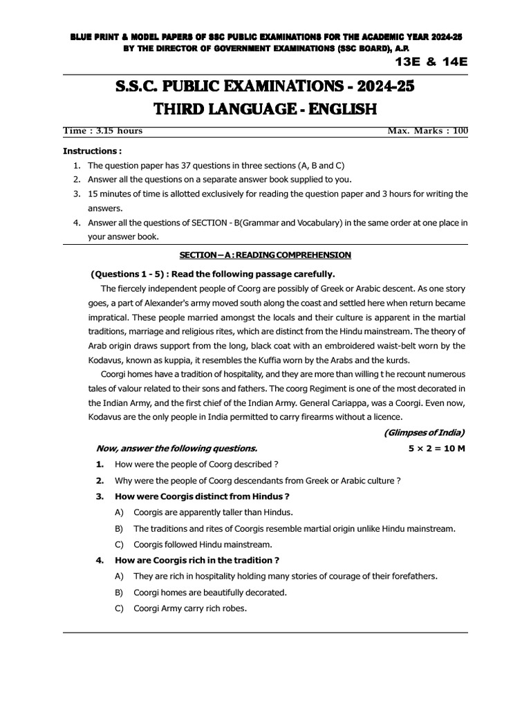 3RD Language - English | PDF