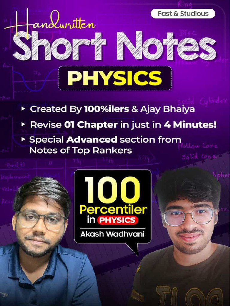 100 Percentilers 12 Physics | PDF