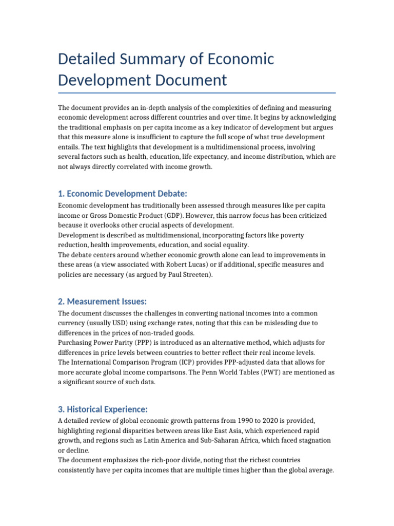 Multidimensional Economic Development Analysis | PDF | Purchasing Power ...