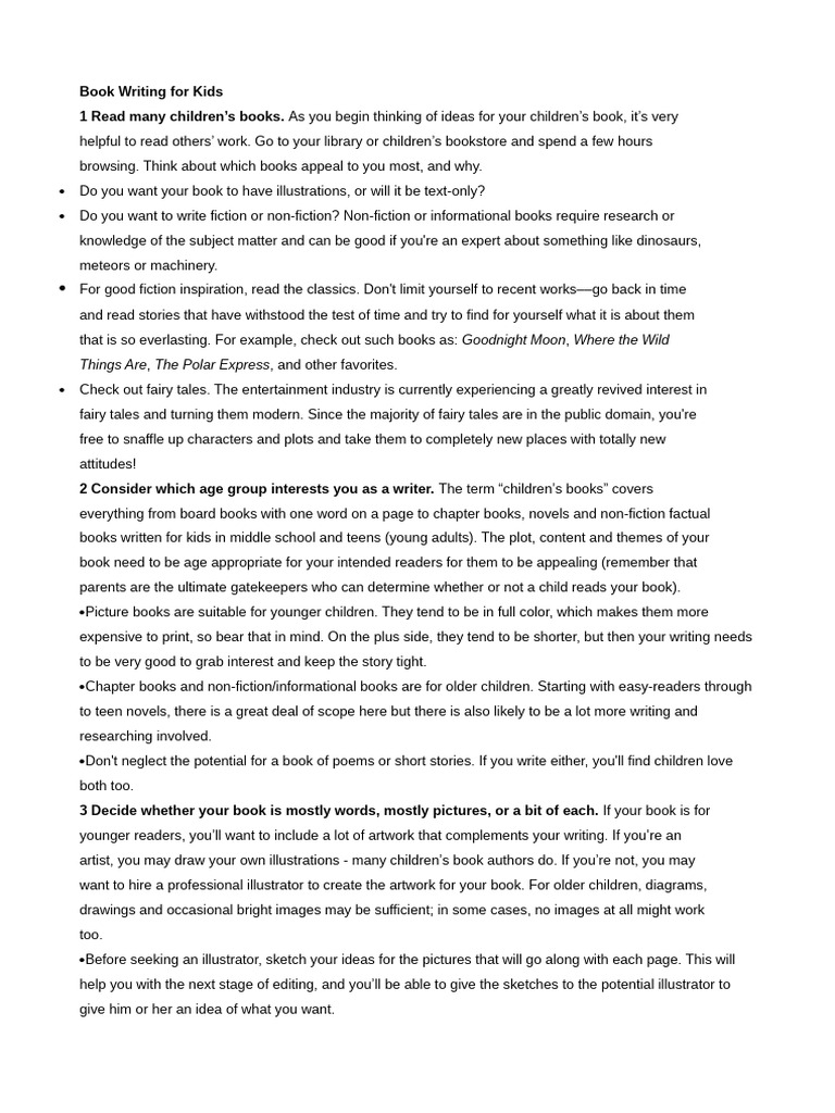 Writing Children's Books Guide | PDF | Books | Children's Literature