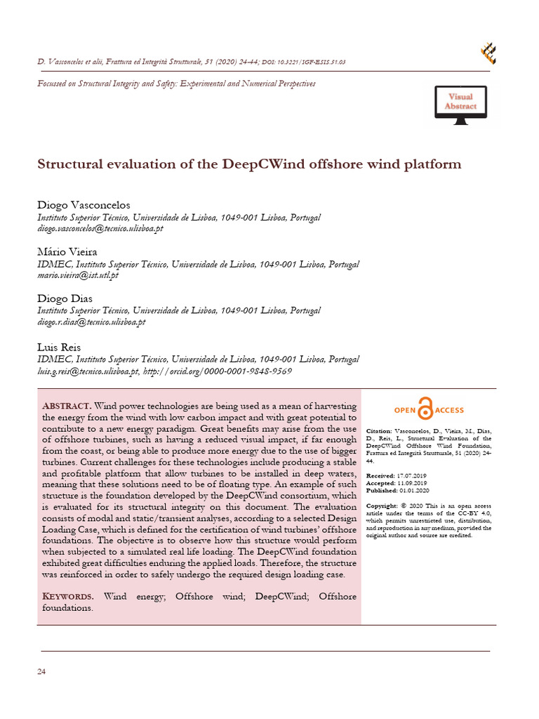 Structural Evaluation of The DeepCWind O | PDF | Offshore Wind Power ...