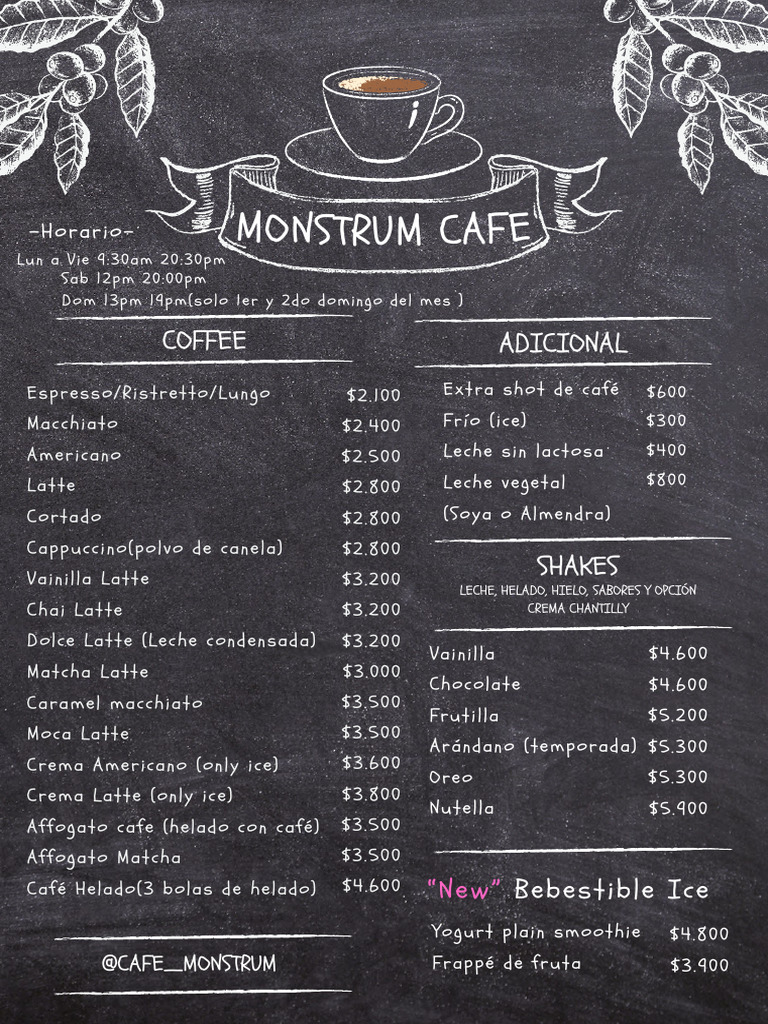 Menú Monstrum Junio | PDF | Alimentos