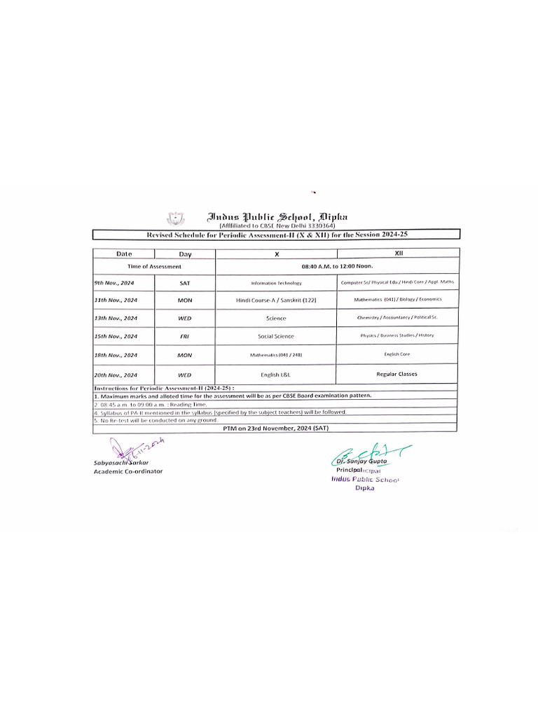 REVISED PA2 X XLL 2024 25 | PDF