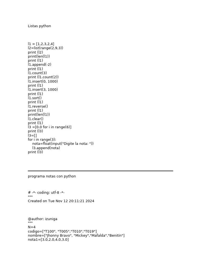 Arreglos Con Paython | PDF | Programación de computadoras | Paradigmas ...