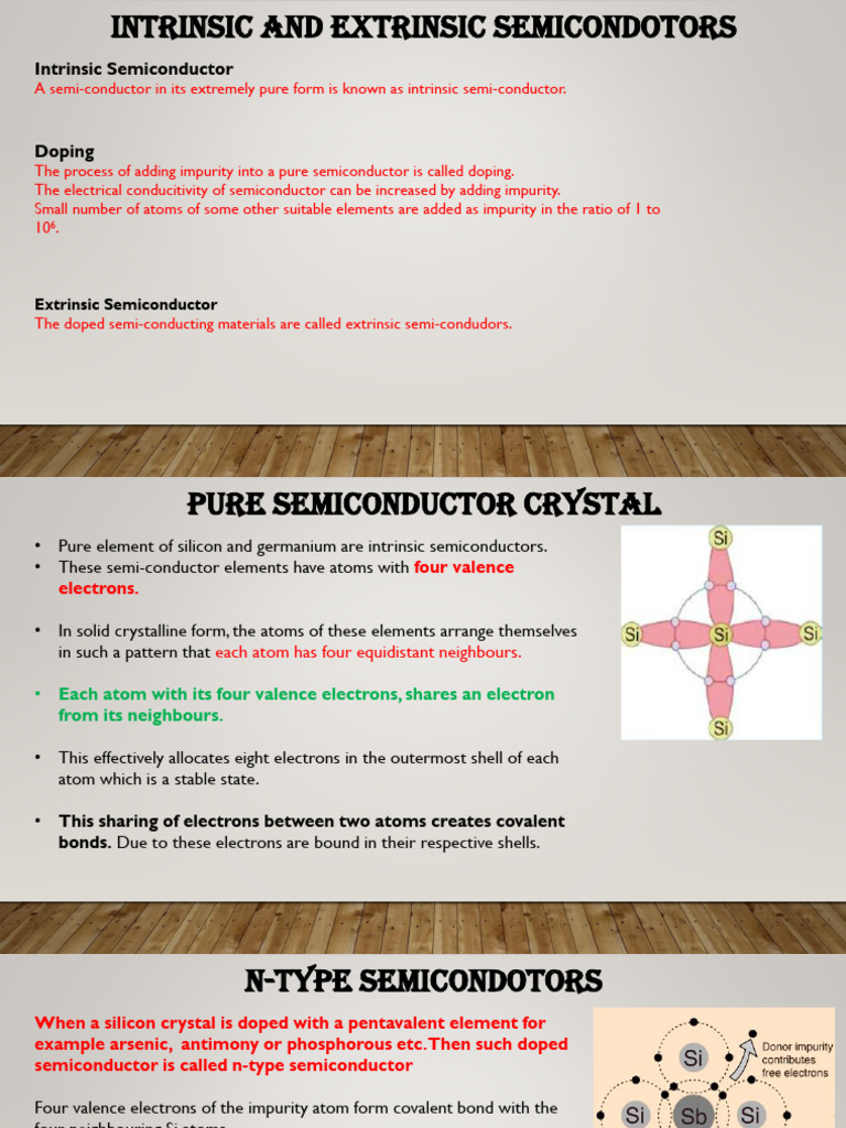 P Type N Type and PN Junction Diode Semiconductor Notes | PDF | P–N ...