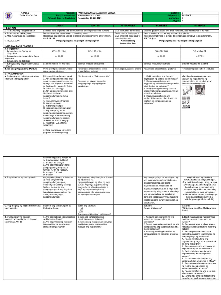 DLL Science Q2 Week9 | PDF