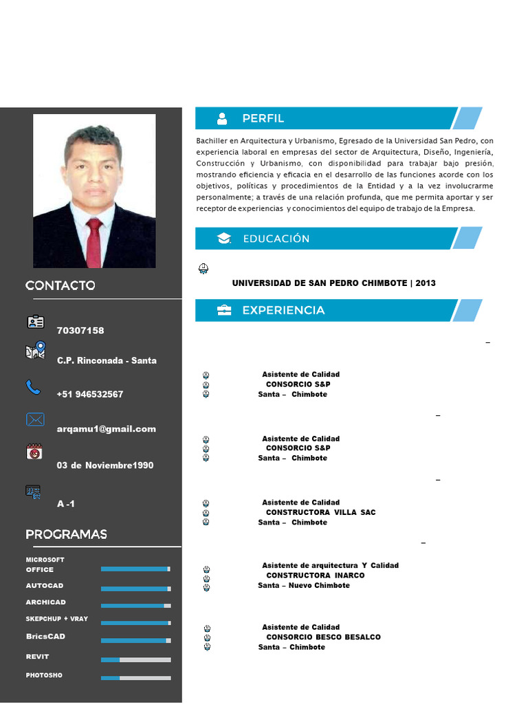 CV Andy Murillos | PDF | Perú | Lima