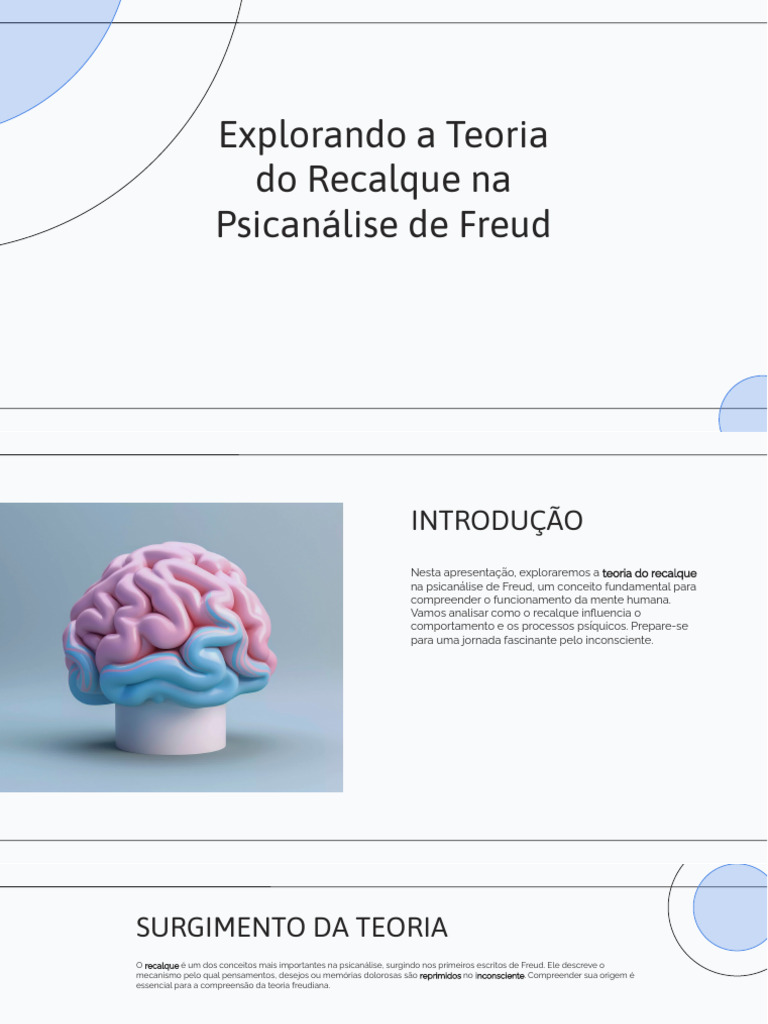 Teoria do Recalque na Psicanálise | PDF | Psicanálise | Mente inconsciente