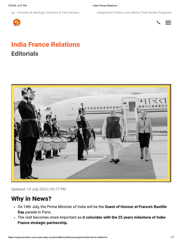 India France Relations | PDF | Business | Finance & Money Management