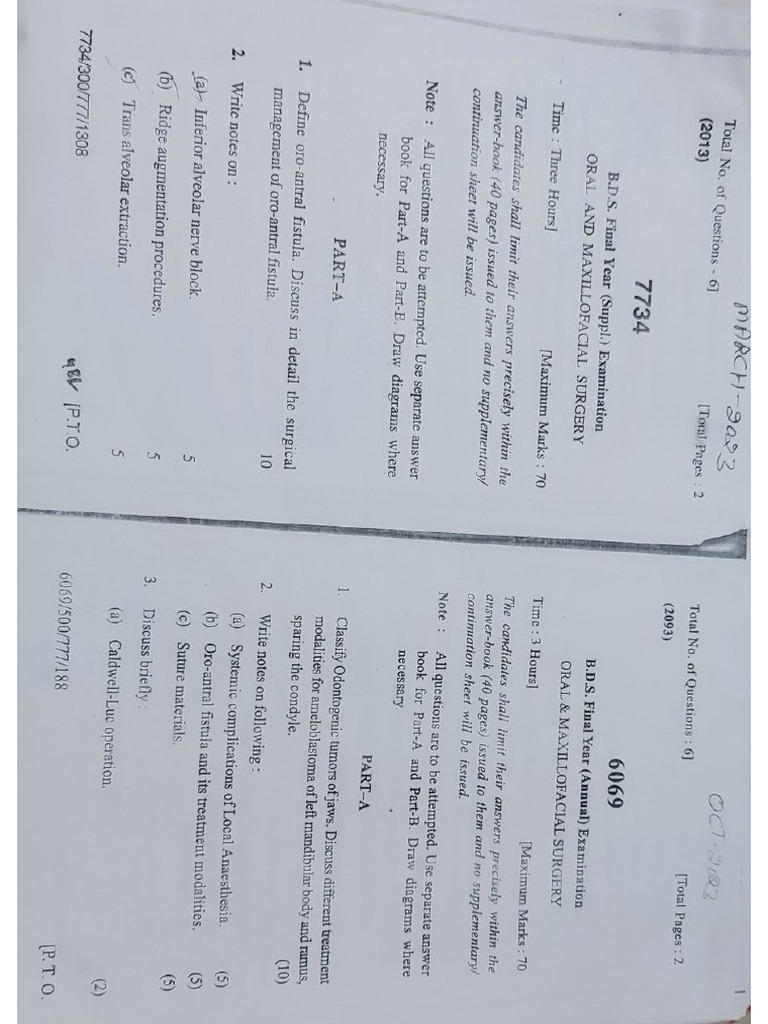 Previous Year Question Papers | PDF