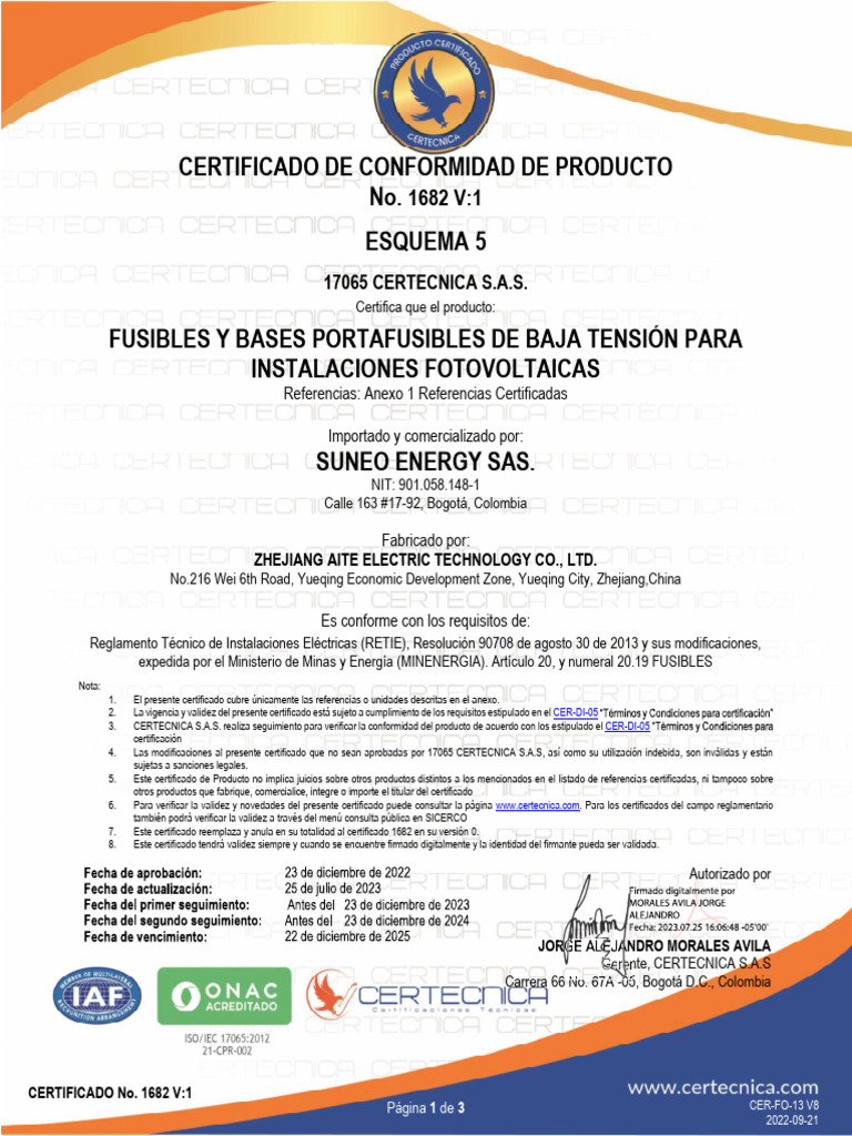 Cert Retie Atpv | PDF