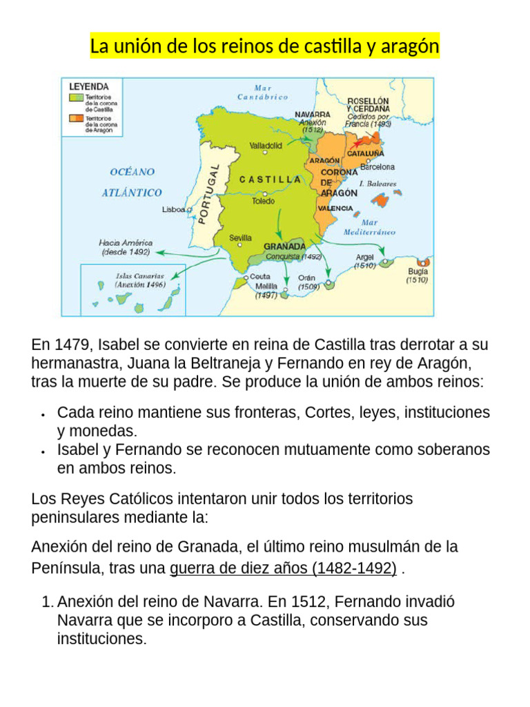 La Unión de Los Reinos de Castilla y Aragón | PDF | Viajes | Historia