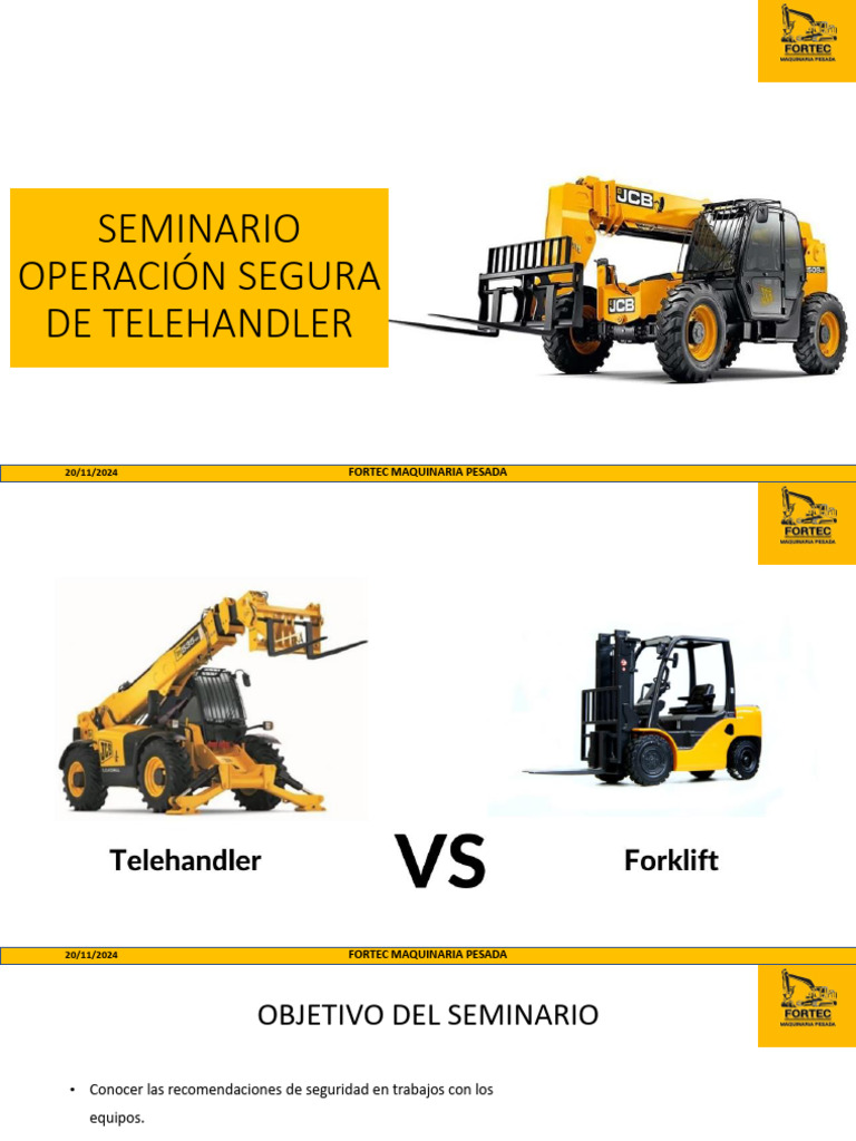 Seminario Operacion Segura Con Telehandler | PDF | Camión | Máquina ...
