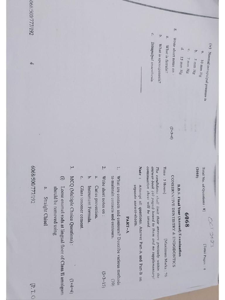 Previous Year Question Papers | PDF