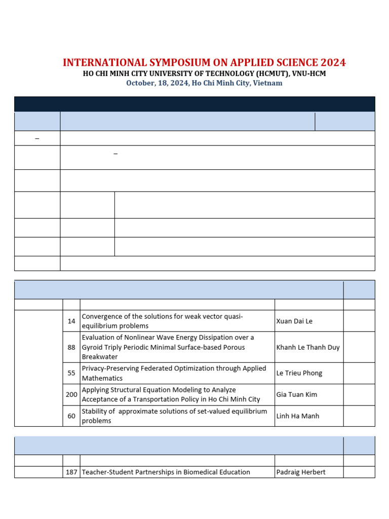 ISAS 2024: Applied Science Symposium Program | PDF ...
