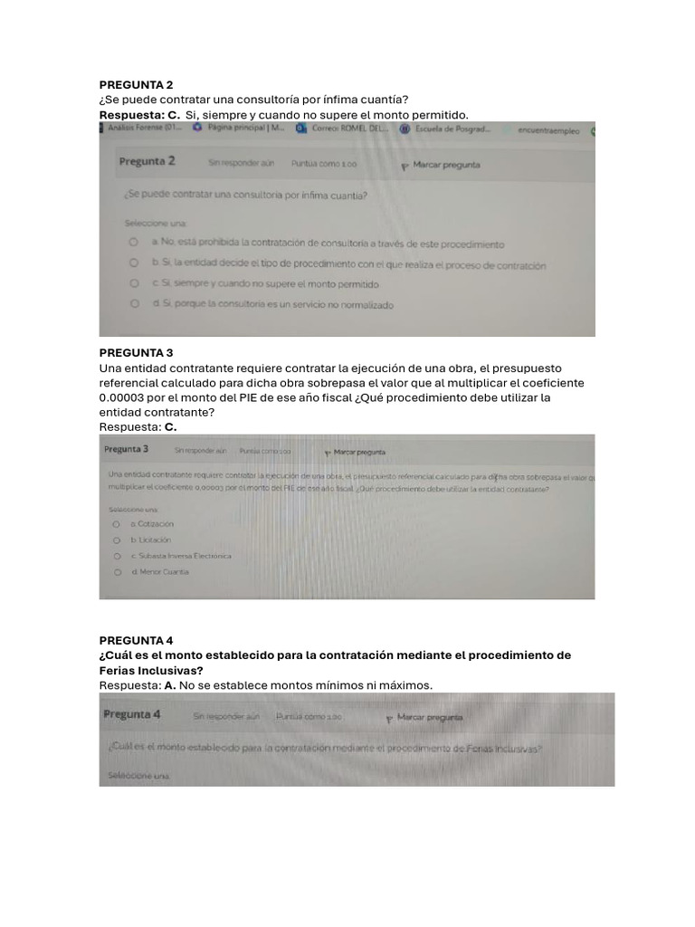Examen Sercop 2024-1 | PDF | Presupuesto