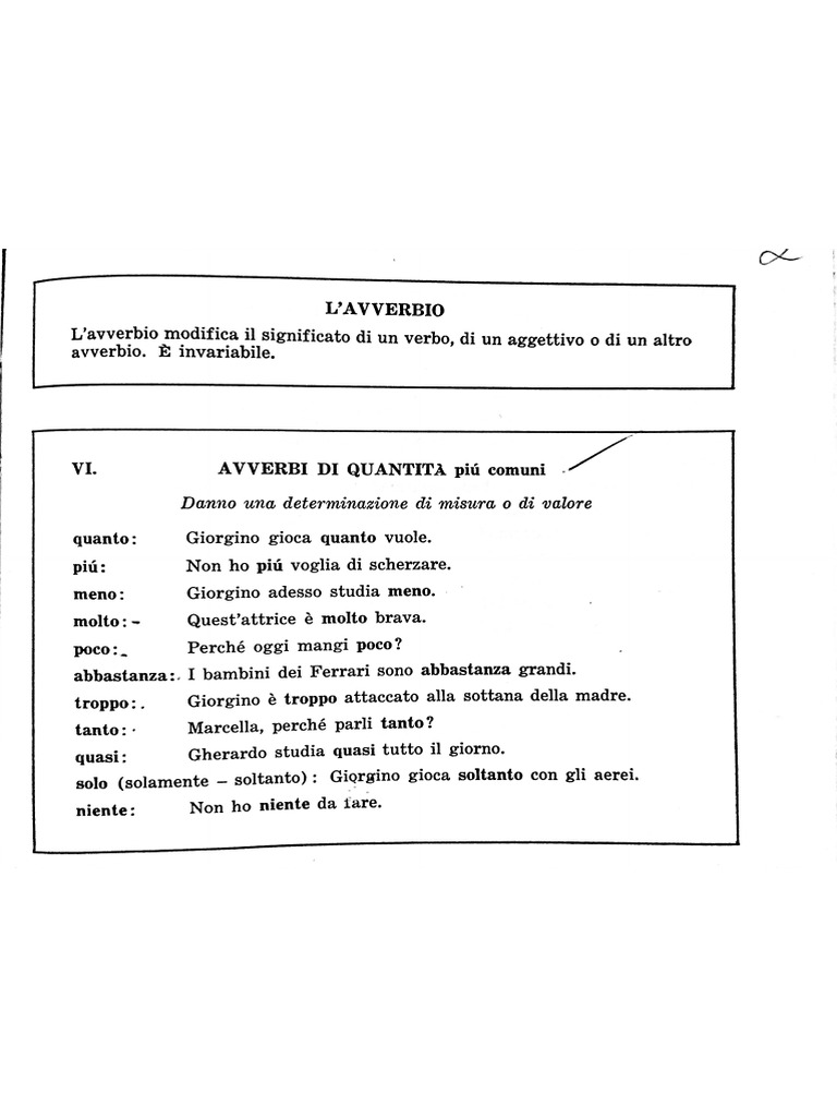 Gli Avverbi Pi - Comuni | PDF