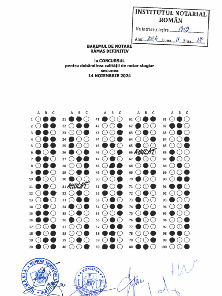 Barem Ramas Definitiv 2024 | PDF