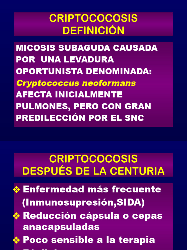 CRIPTOCOCOSIS Textos | PDF | Especialidades Medicas | Enfermedades y trastornos