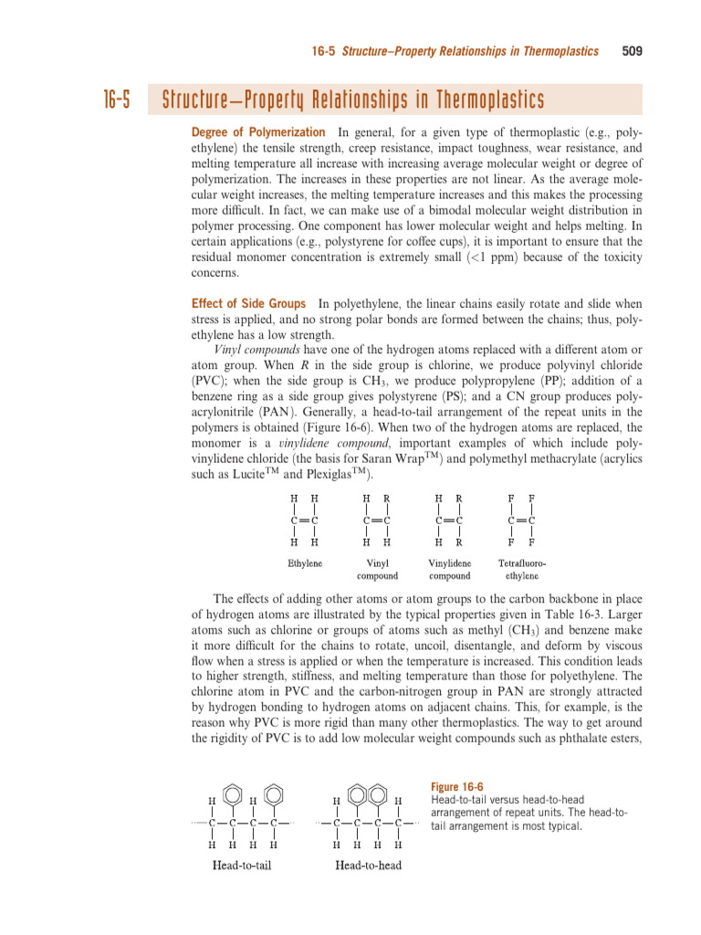 Polymer Structure | PDF | Polymers | Thermoplastic