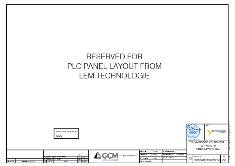 WSH1 GCM 1000 I DWG 152 - Aa | PDF