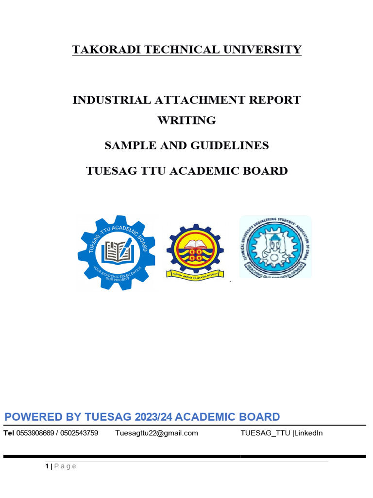 Tuesag-Ttu Internship Report Writing Sample and Guidelines . | PDF ...