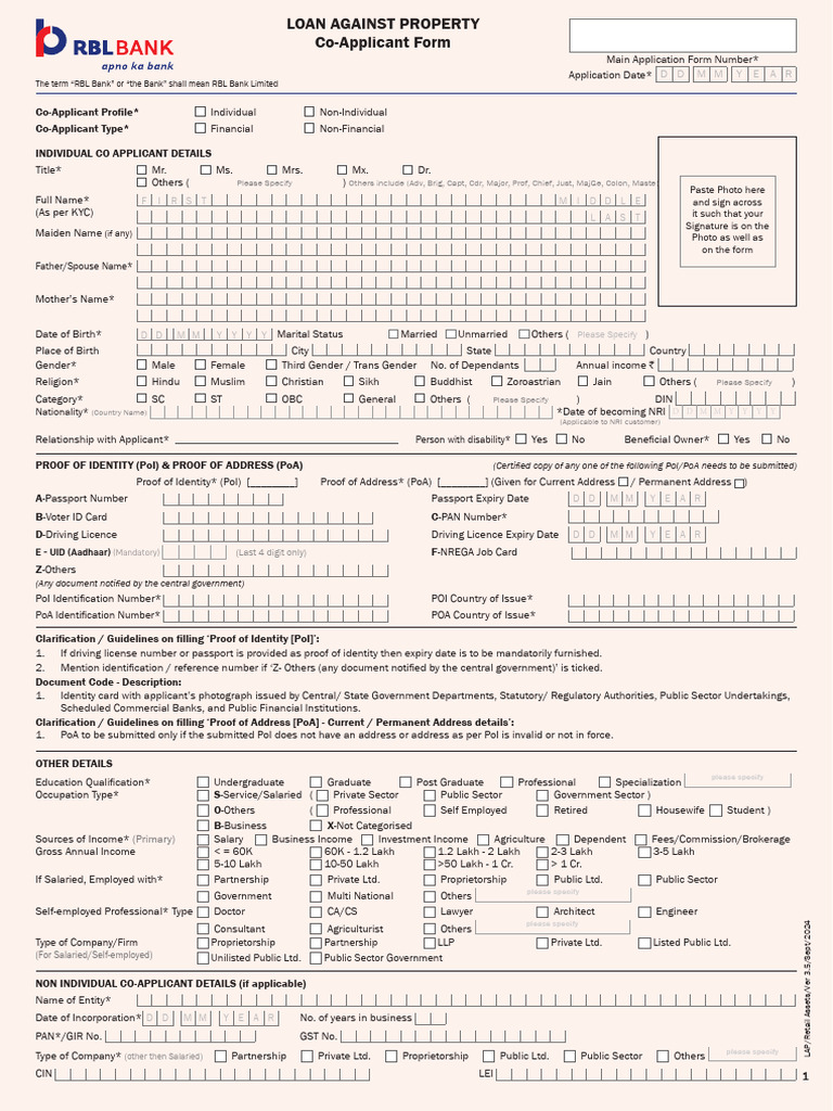 Form - 2024-11-18T152546.233 | PDF | Identity Document | Banks