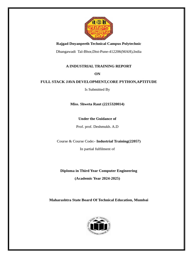 Shweta ITR Report - f1 | PDF | Data Type | Python (Programming Language)