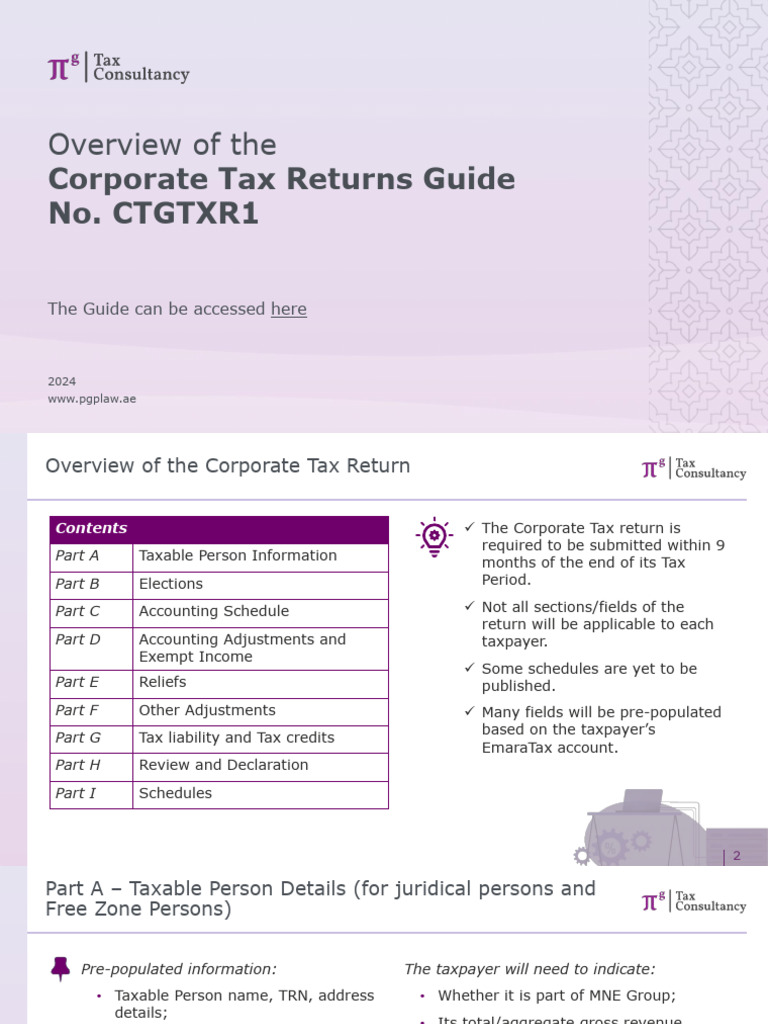 Corporate Tax Returns Guide | PDF | Expense | Corporate Tax In The ...