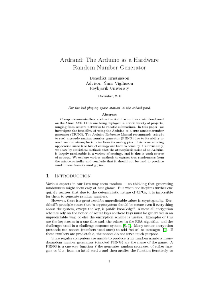 Ardrand | PDF | Randomness | Computer Science