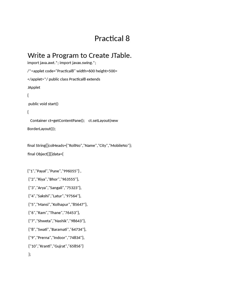 Practical 8 | PDF | Business | Computers