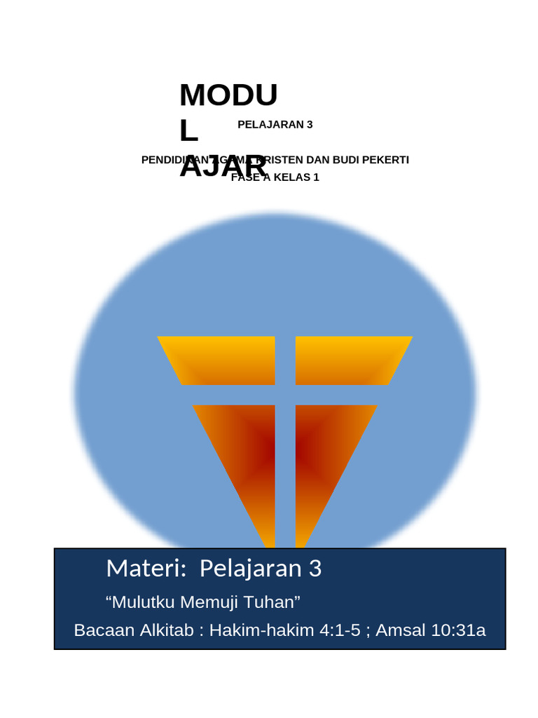 Modul Ajar Pak Kelas 1 PELAJARAN 3 SIAP | PDF