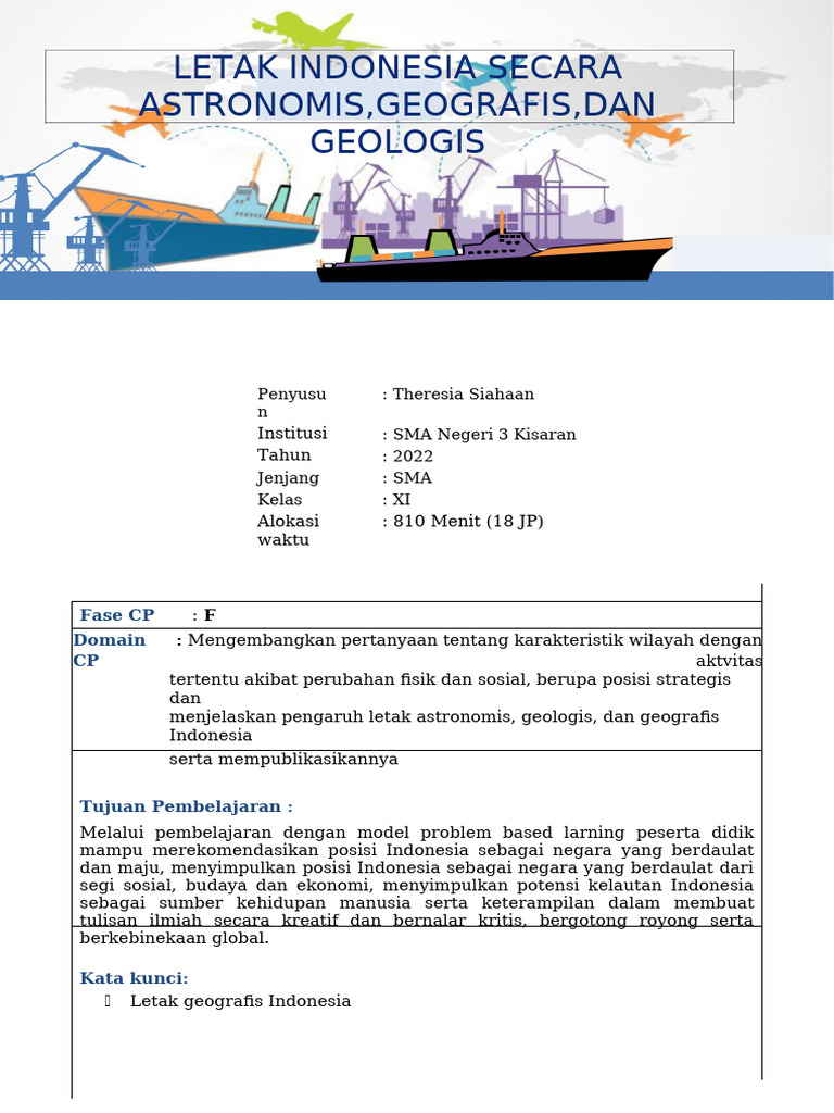 Letak dan Potensi Geografis Indonesia | PDF