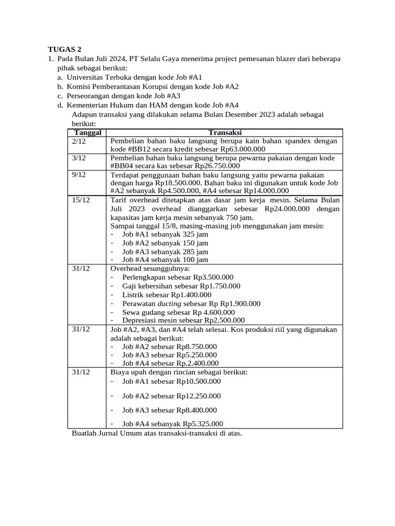 Tugas 2 Ekma4315 | PDF