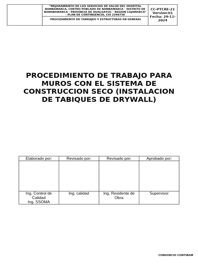 Instalacion de Tabique de Drywall | PDF | pared | Materiales