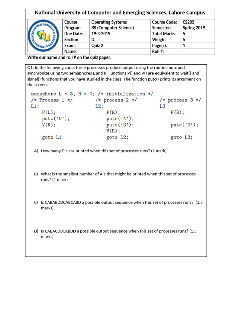 Quiz2 - Section D | PDF