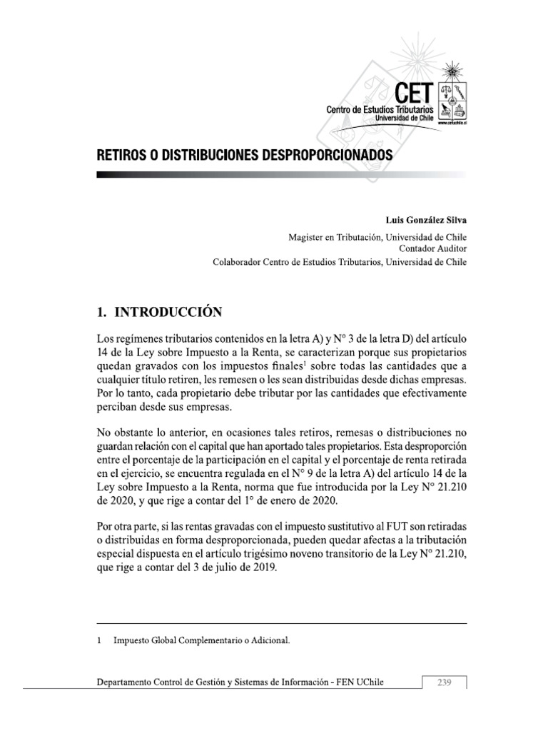 Retiros Desproporcionados | PDF