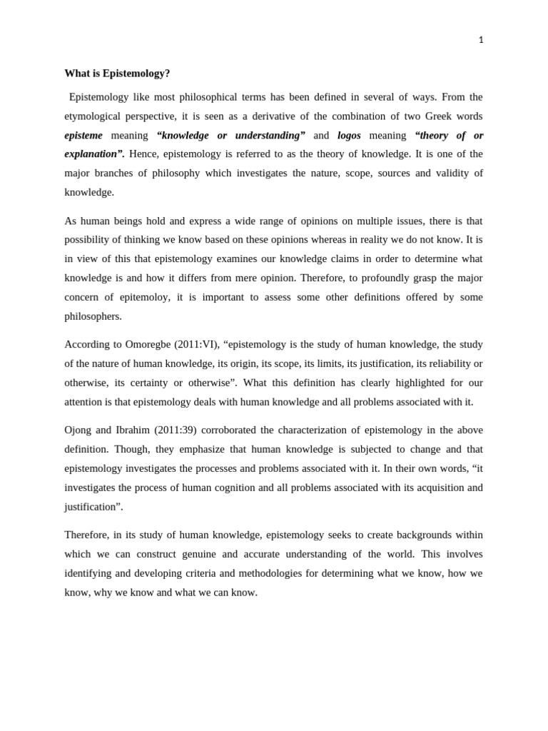 Learn About Epistemology With Alayo | PDF | Epistemology | Knowledge