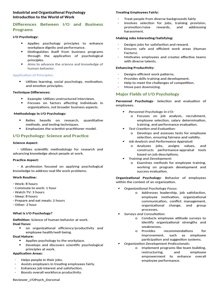 Understanding Industrial-Organizational Psychology | PDF | Industrial ...